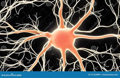Model Of Neuron Cells Stock Illustration Illustration Of Brainstorm