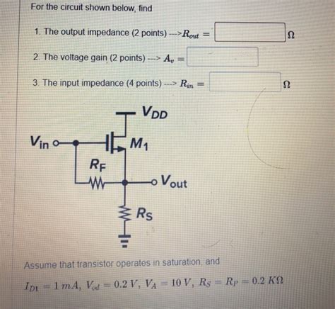 solved for the circuit shown below find 1 the output