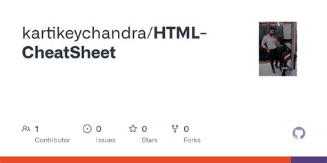 GitHub Kartikeychandra HTML CheatSheet