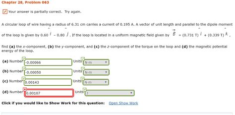 solved chapter 28 problem 063 your answer is partially