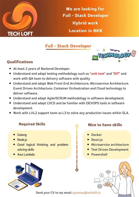 Techloft On Linkedin Developer Backend Fullstack Nodejs React Aws Lambdar งานไอที