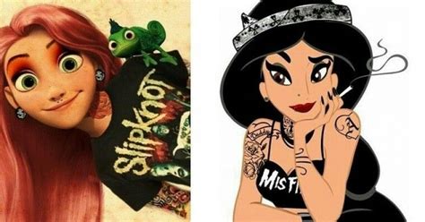 Disney Princesses With Tattoos And Piercings
