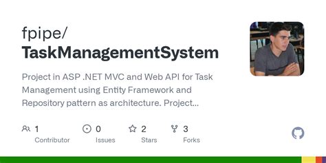 github fpipe taskmanagementsystem project in asp mvc and web