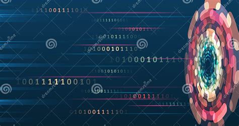 Big Data Visualization Abstract Stream Information With Circles Array