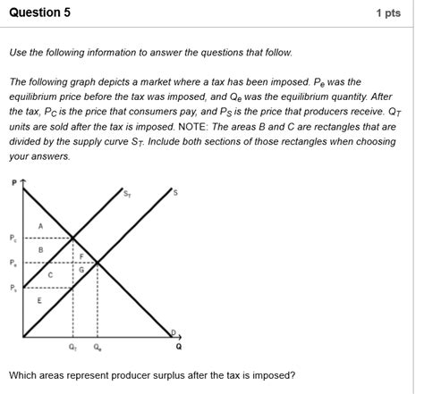 Solved Question 5 1 Pts Use The Following Information To