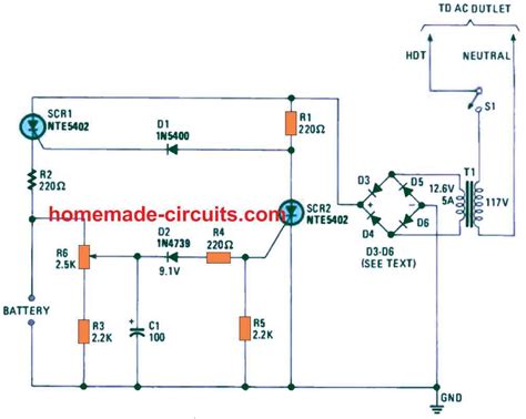 Battery Charger Circuit Using Scr Project At Jeremy Fenner Blog