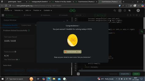 modugu prasanna on linkedin gfg160 programming geeksforgeeks