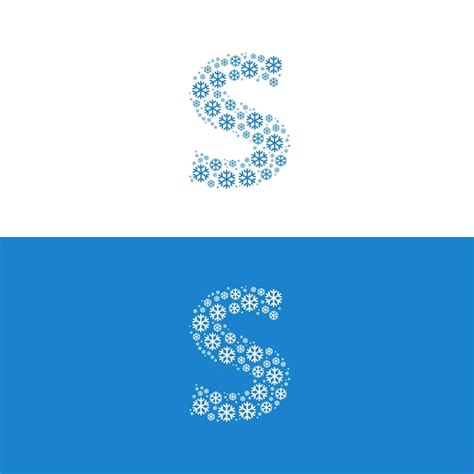 premium vector snow cold letter s logo