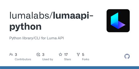 GitHub Lumalabs Lumaapi Python Python Library CLI For Luma API