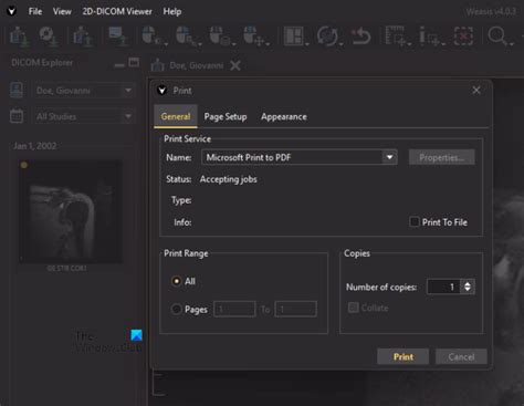 how to convert dicom to pdf on windows 11 10