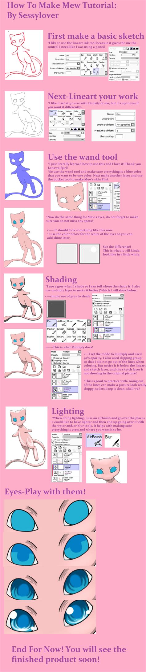 Mew Tutorial By LilyJam On DeviantArt