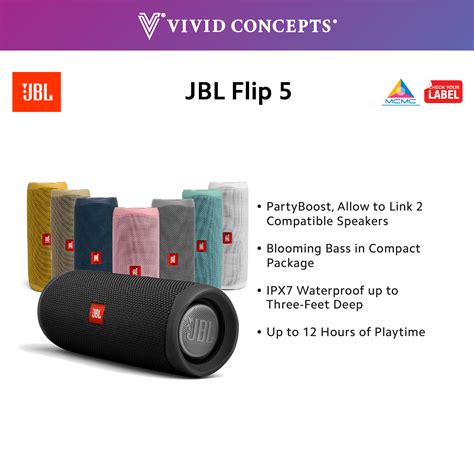 Ready Stock Jbl Flip Portable Waterproof Speaker Up To Hrs