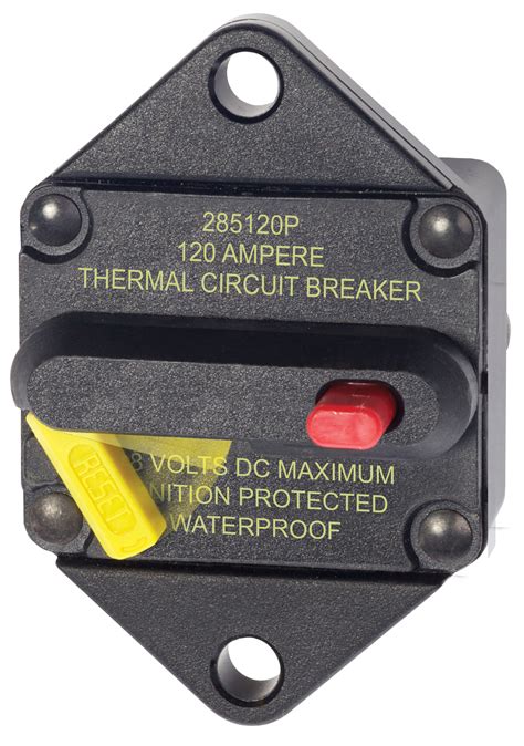 Blue Sea 285 Series 120 Amp Circuit Breaker Panel Mount Blue Sea
