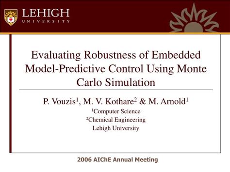 ppt evaluating robustness of embedded model predictive control using