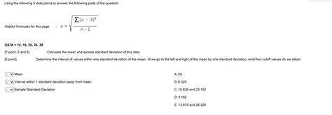 Solved Using The Following Data Points To Answer The Chegg