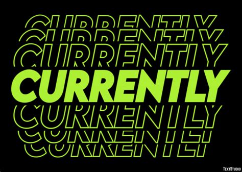 Currently Text Effect And Logo Design Word