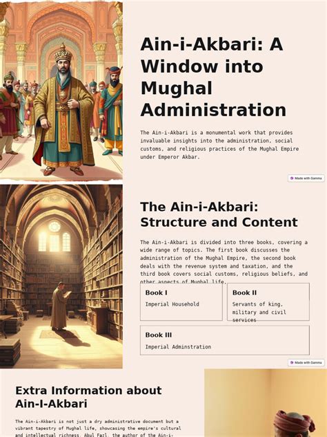 Ain I Akbari A Window Into Mughal Administration Pdf History