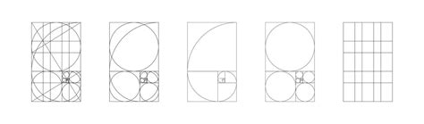Golden Ratio Template Minimalist Set Method Golden Section Mockups Fibonacci Array Numbers