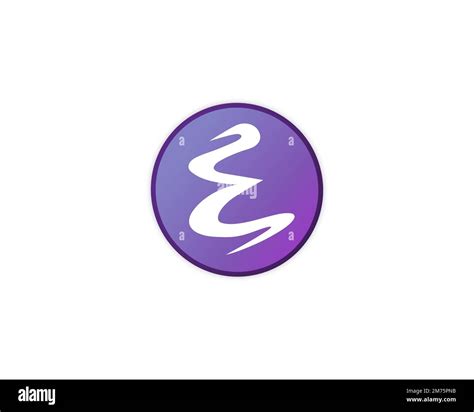 GNU Emacs Rotated Logo White Background Stock Photo Alamy