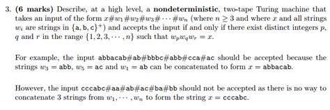 Solved Describe At A High Level A Nondeterministic