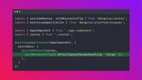 Angular V182 Has Introduced A New Defaultqueryparamshandling Option In