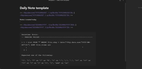 Obsidian Broken Templater Code Help Obsidian Forum