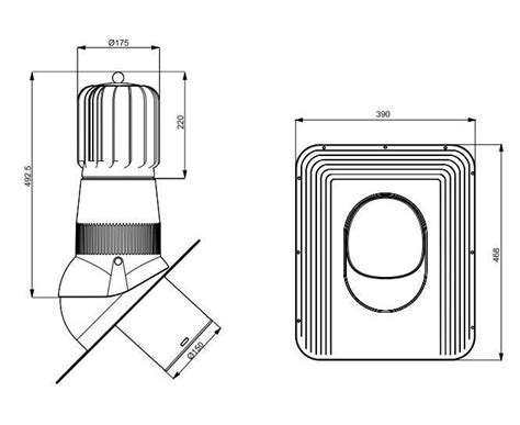 T02-AL-L-4 Вентвыход роторный красный неизолированный D150 Н 492,5 мм ...
