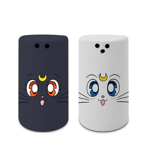 Sailor Moon Luna And Artemis Salz Und Pfefferstreuer Set