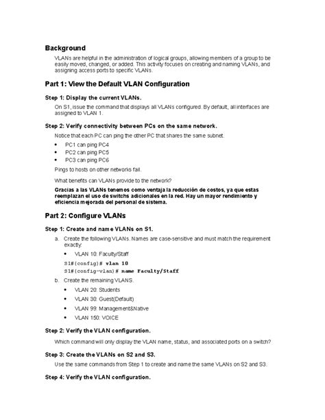 3 3 12 Packet Tracer Vlan Configuration Background Vlans Are Helpful In The Administration