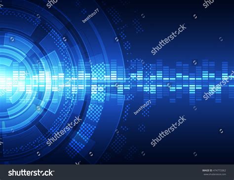 Vector Abstract Technology Background Various Technological Stock