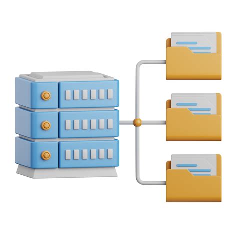 3d Rendering Database Folder Isolated Useful For Cloud Network