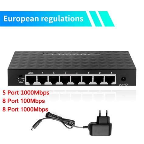 8포트허브 기가비트 네트워크 스위치 고성능 이더넷 Eu 플러그 5 포트 8 포트 10 100 1000mbps Rj45 랜 허브 후기 및 관련상품 가격비교