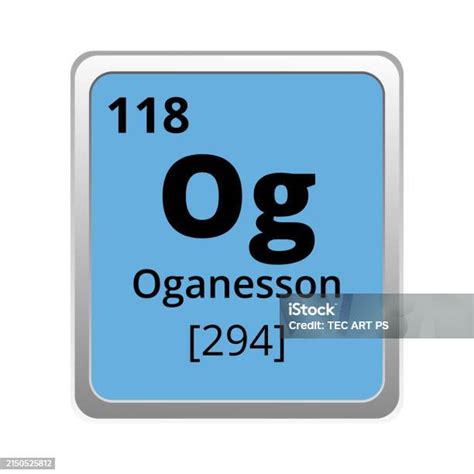 Periodic Table Element Oganesson Stock Illustration Download Image
