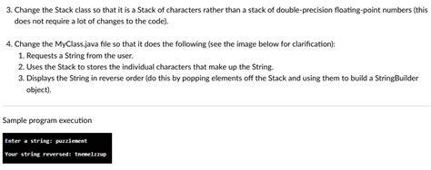 Solved Stack Lab Java Below Are The MyClass Java Chegg