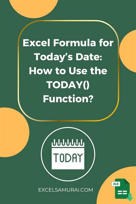 Excel Formula For Todays Date How To Use The Today Function