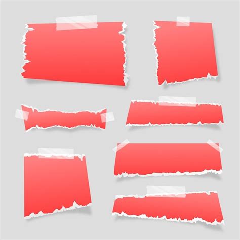 현실적인 찢어진 종이 모음 무료 벡터