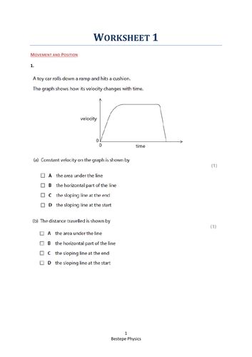 Igcse Movement And Position Edexcel Teaching Resources