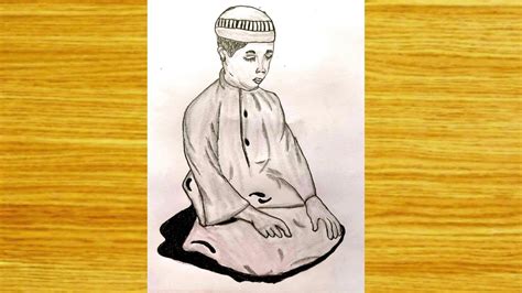 How To Draw A Muslim Person With Praying A Muslim Person Sketch