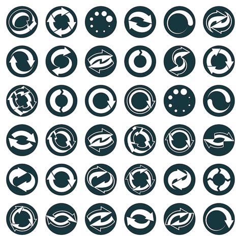 premium vector reload icons isolated on white background vector set
