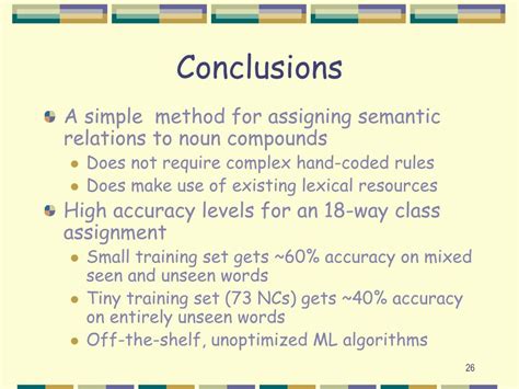 Ppt Classification Of Semantic Relations In Noun Compounds Using Mesh