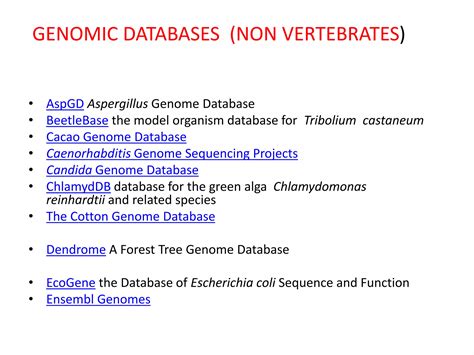 Genomic Databases Pptx