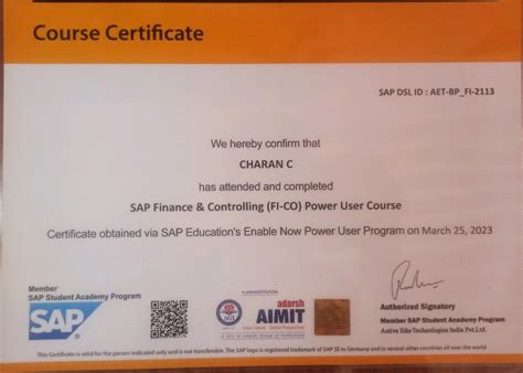 Sap Finance Learningopportunity Charan C