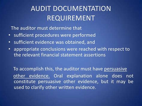 Audit Documentation Presentation