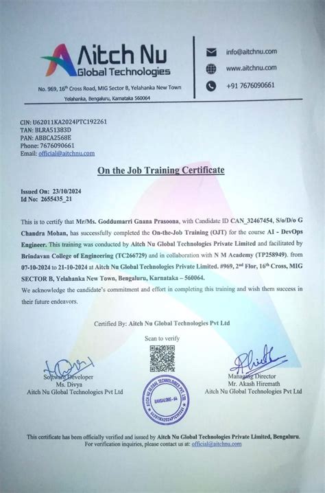 Onthejobtraining Devops Ai Learningandgrowth Softwareengineering Gnana Prasoona