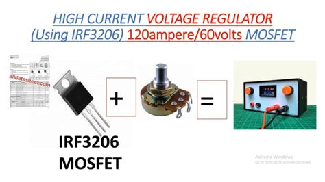 High Current Voltage Regulator Using Mosfet Transistor Youtube