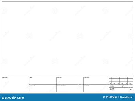 2d Drawing Title Block On White Background Used To Standardize