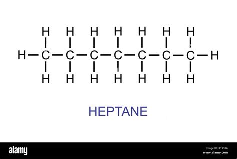 Heptane Molecular Stock Vector Images Alamy