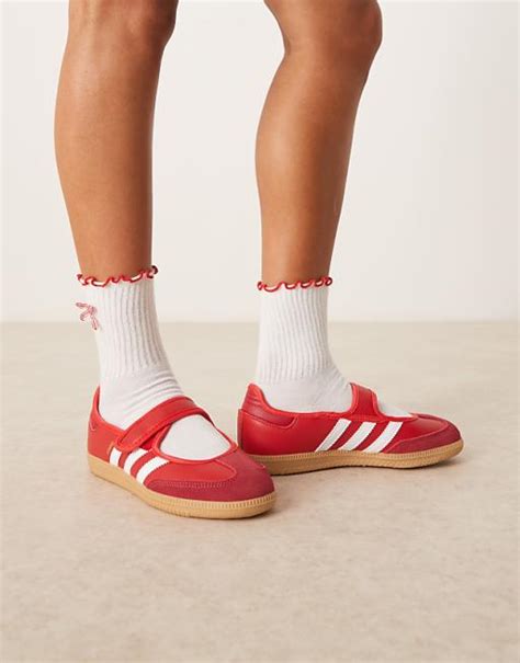 Adidas Originals Samba Mary Jane In Red Asos