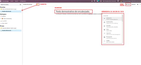 Módulo Conocimiento En Odoo Sygel