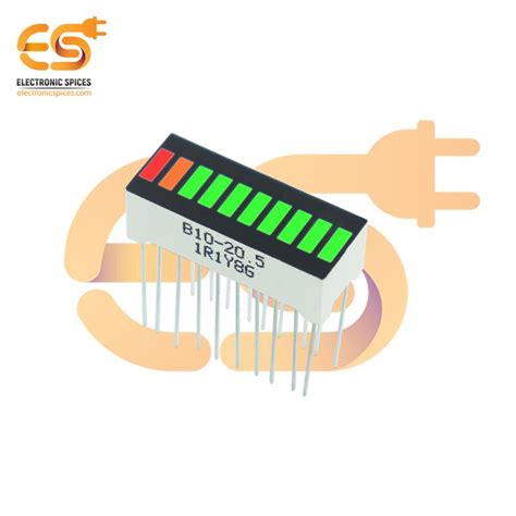 Buy 10 Segment Led Bar Graph Display 3 Color Red Orange Green At